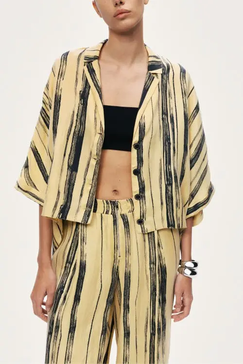 NOCTURNE Printed Short Sleeve Shirt