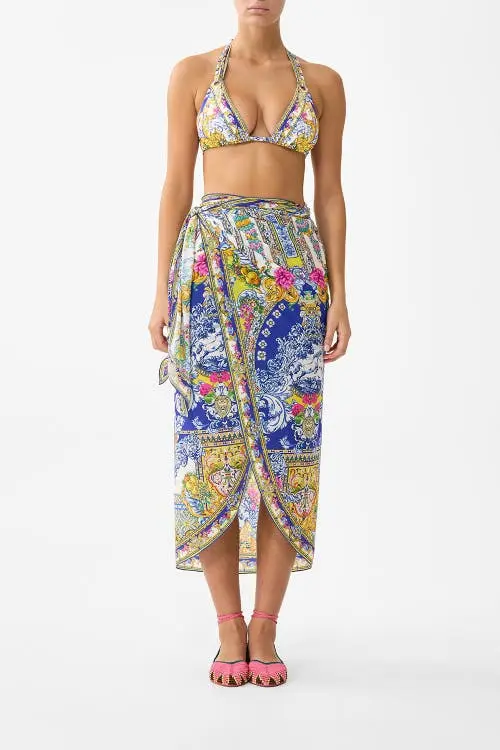 Camilla Eyelet Wrap Long Sarong W Tie Waist - España Nirvana