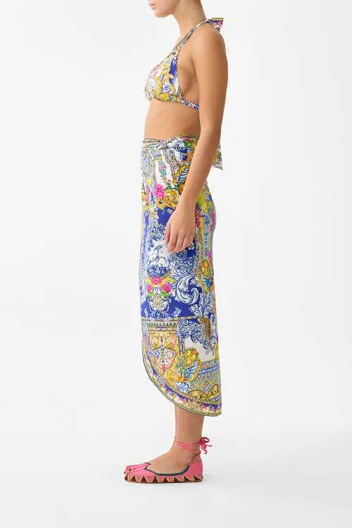 Camilla Eyelet Wrap Long Sarong W Tie Waist - España Nirvana
