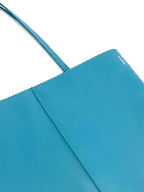 JIL SANDER Linea Leather Tote Bag - Blue