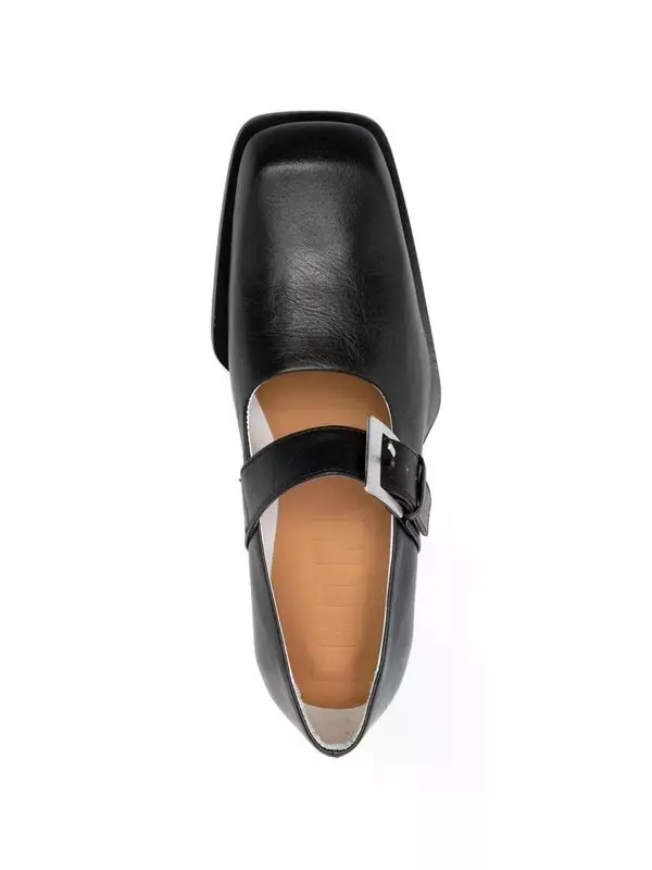 EGONLAB Leather Buckle-strap Loafers
