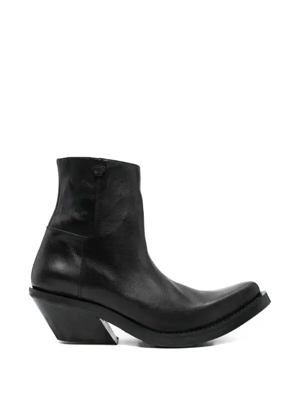 EGONLAB Leather Spike Boots - Black