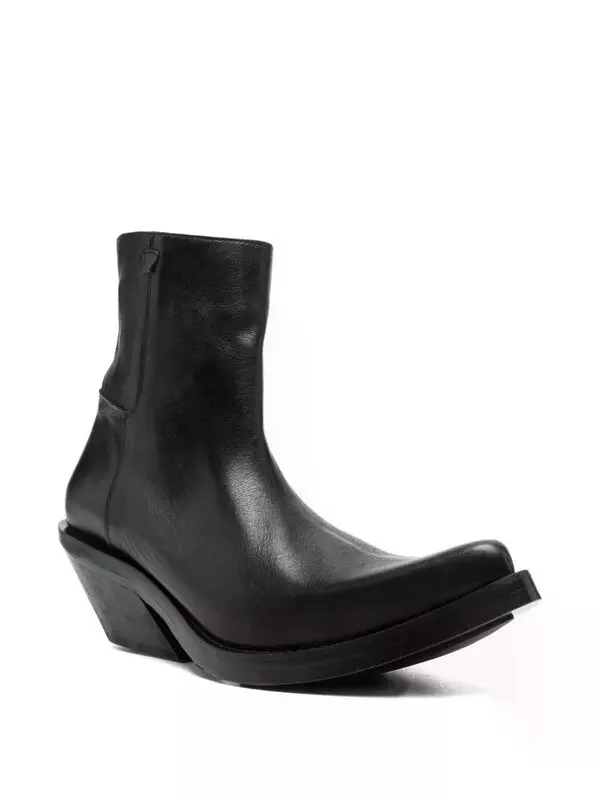EGONLAB Leather Spike Boots - Black