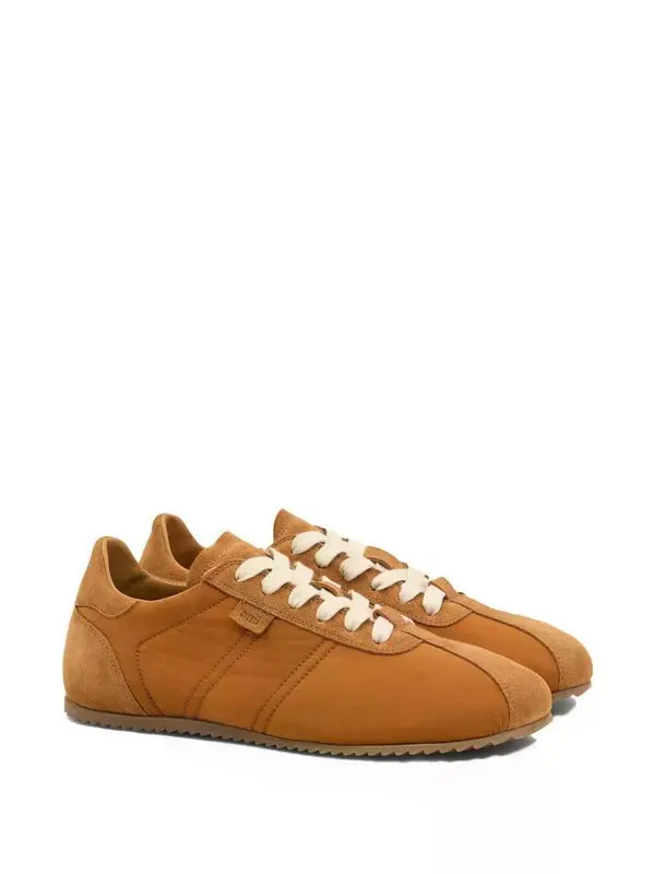 AMI Paris Soft Suede Panel Sneakers - Brown
