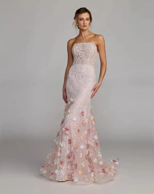 MAC DUGGAL COLLECTION Embellished Strapless Mermaid Gown