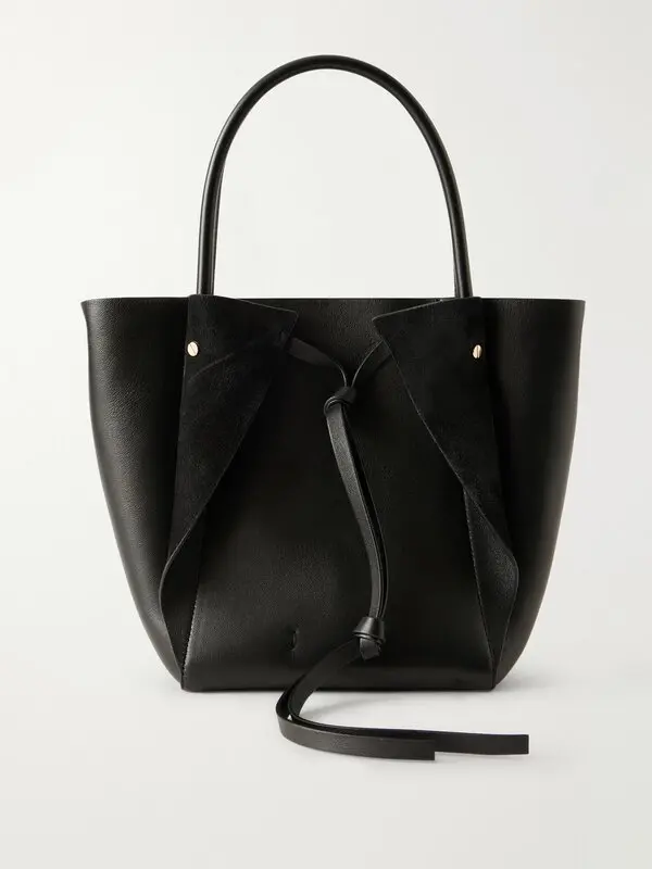 Gabriela Hearst Marija Small Suede And Leather Tote - Black