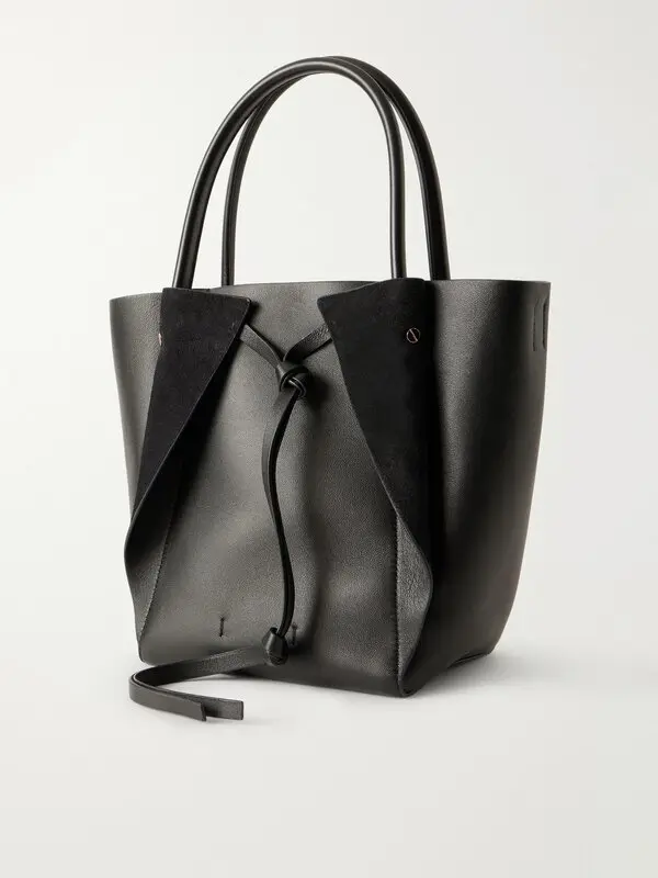 Gabriela Hearst Marija Small Suede And Leather Tote - Black