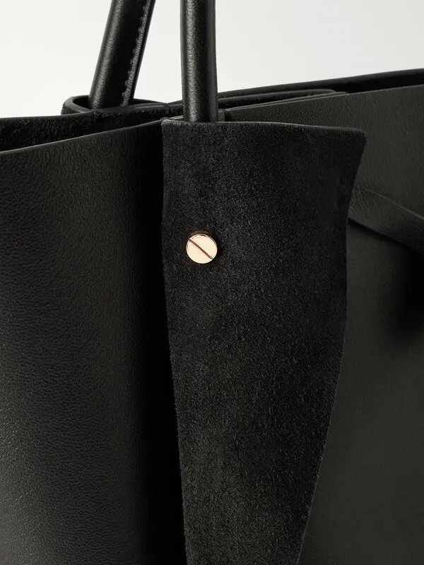 Gabriela Hearst Marija Small Suede And Leather Tote - Black