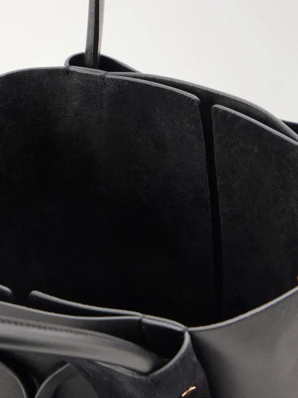 Gabriela Hearst Marija Small Suede And Leather Tote - Black