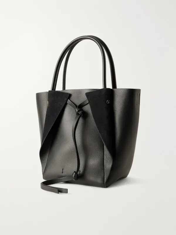 Gabriela Hearst Marija Small Suede And Leather Tote - Black