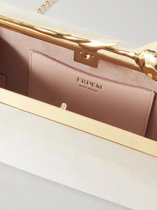 Erdem Bloom Satin Clutch