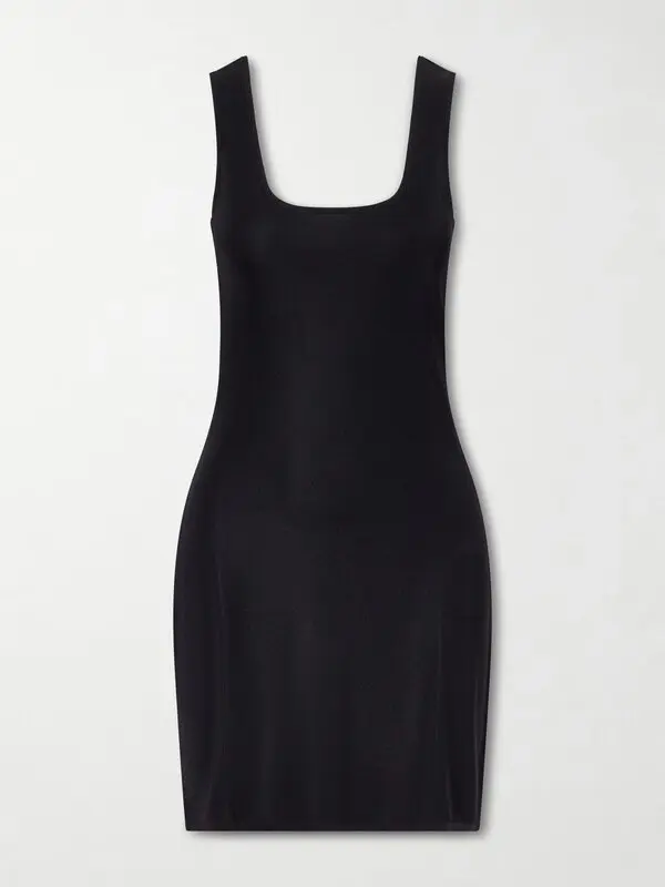 Saint Laurent Stretch-jersey Mini Dress - Black