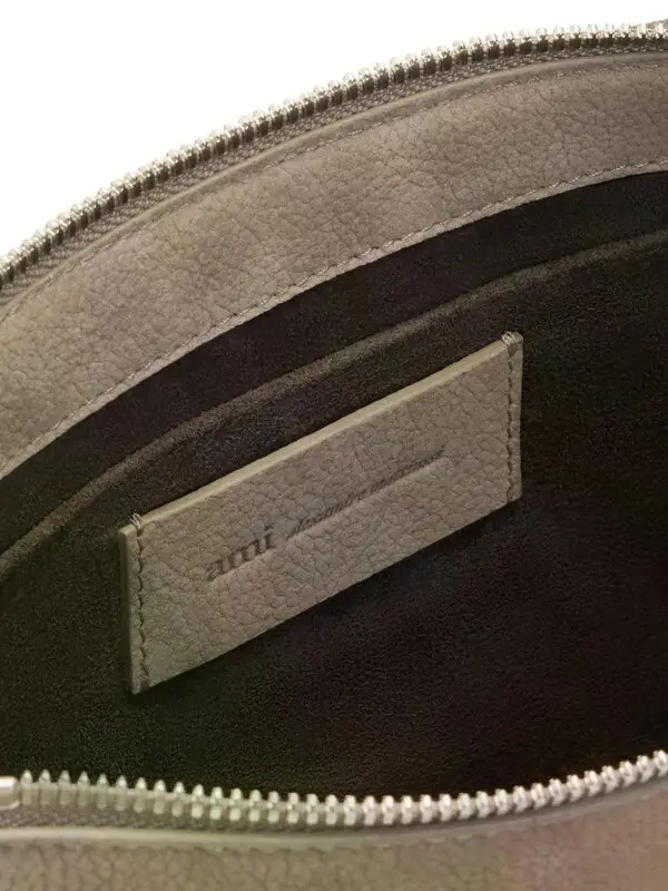AMI Paris Cow Leather Flap Messenger Bag