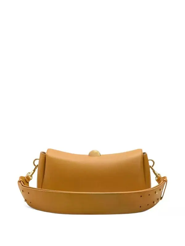 AMI Paris Carrousel Leather Shoulder Bag - Brown