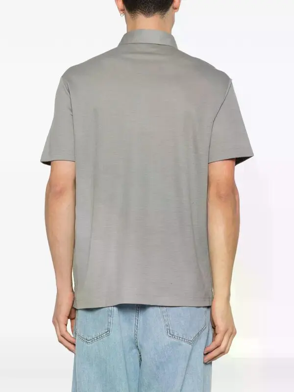 Brioni Logo-embroidered Polo Shirt - Grey