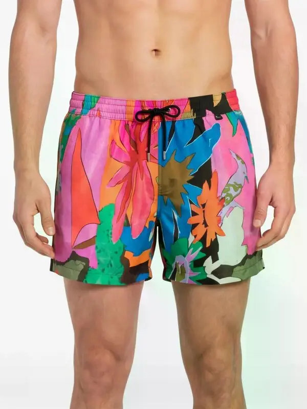 Paul Smith Floral Print Swim Shorts - Black