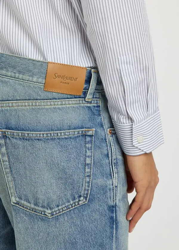 Saint Laurent Tapered-leg Denim Jeans - Indigo