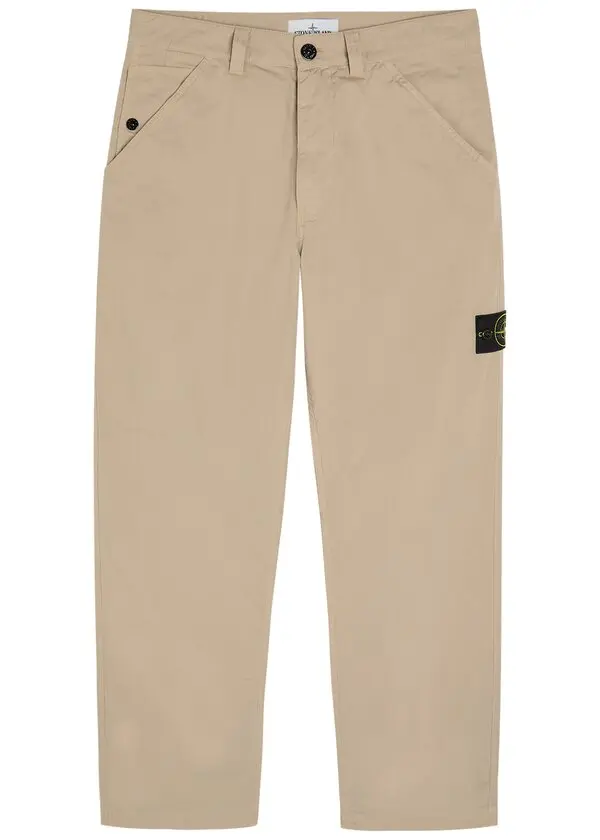 Stone Island Cotton Ripstop Straight-leg Trousers