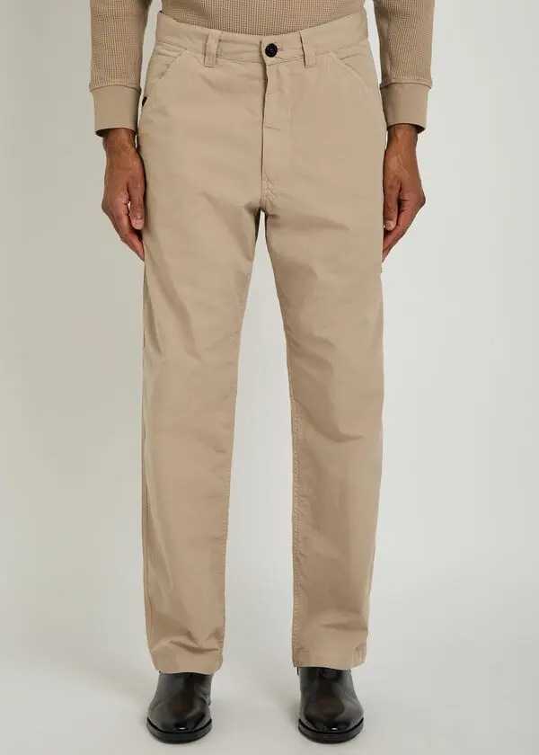 Stone Island Cotton Ripstop Straight-leg Trousers