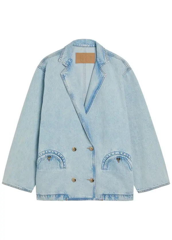 BLAZÉ MILANO Cory Double-breasted Denim Jacket