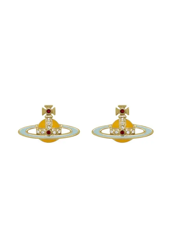 VIVIENNE WESTWOOD Small Neo Bas Relief Orb Stud Earrings - Multicoloured