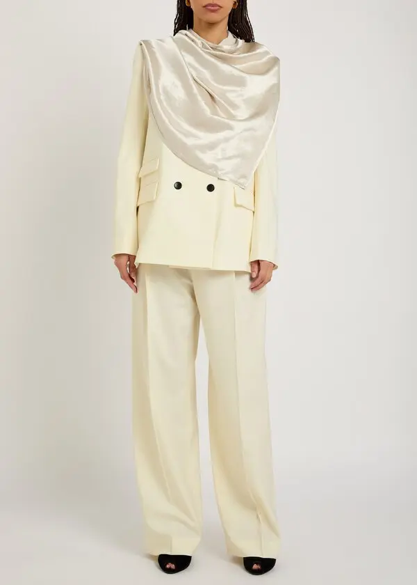 Maria Mcmanus Straight-leg Stretch-wool Trousers