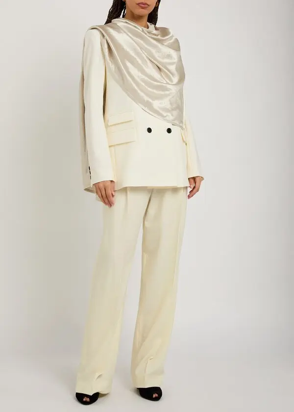 Maria Mcmanus Straight-leg Stretch-wool Trousers