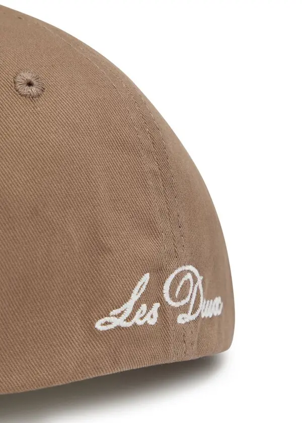 LES DEUX Logo-embroidered Cotton Cap - Beige