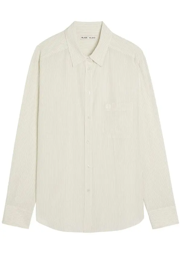 BLAZÉ MILANO Pinstripe Silk Shirt
