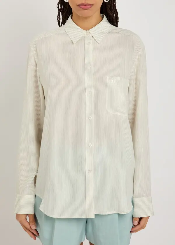 BLAZÉ MILANO Pinstripe Silk Shirt