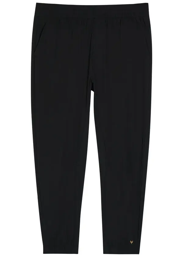 NOW YOU LIVE Saxby Tapered-leg Shell Sweatpants - Black