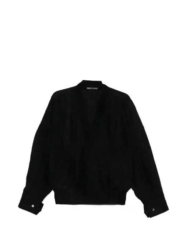 Giorgio Armani Geometric Texture Bomber Jacket