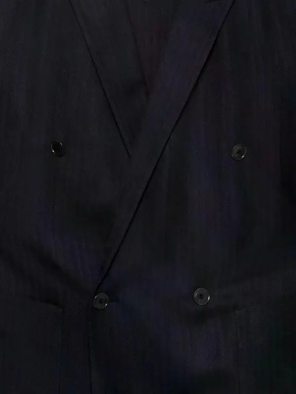 Giorgio Armani Chevron-pattern Suit - Blue