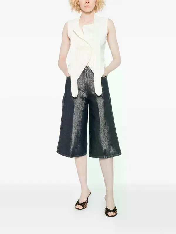GANNI High-waisted Belt-loops Shorts