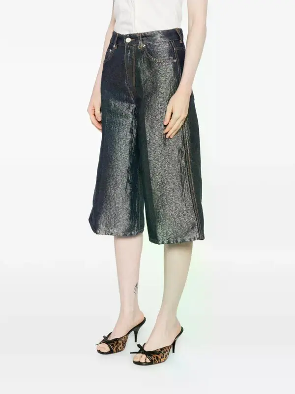 GANNI High-waisted Belt-loops Shorts