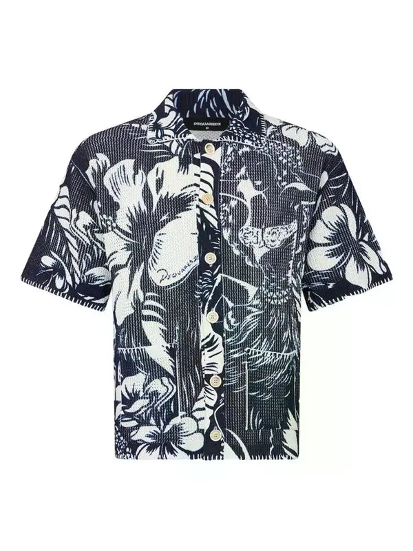 Dsquared2 Dancing Flowers Short-sleeves Polo