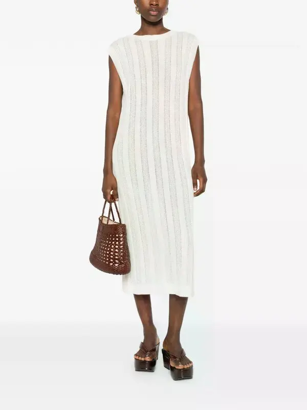 Eric Bompard Sleeveless Midi Dress - Neutrals