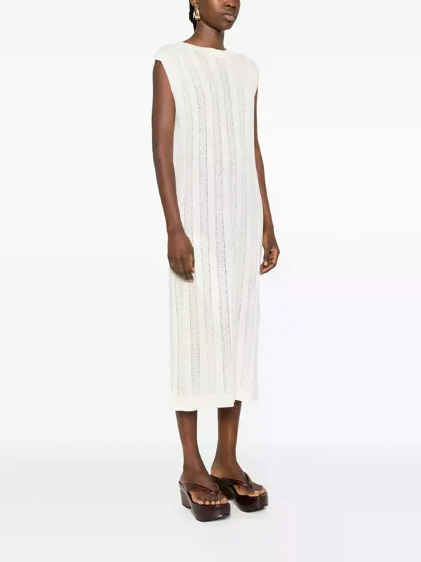 Eric Bompard Sleeveless Midi Dress - Neutrals