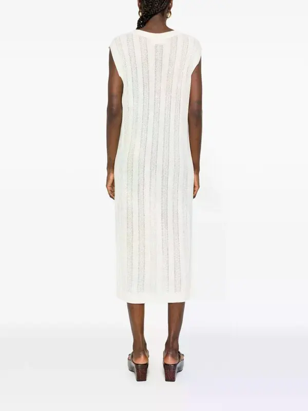 Eric Bompard Sleeveless Midi Dress - Neutrals
