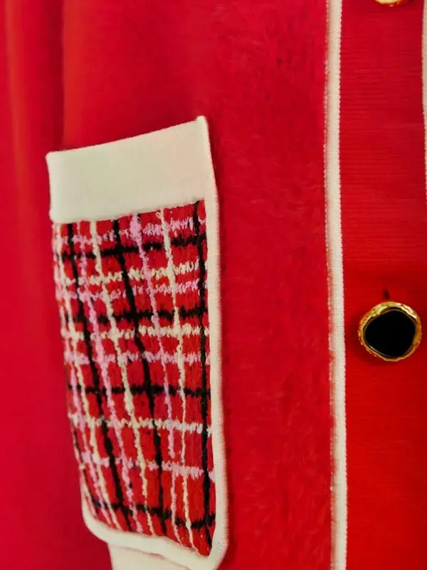 Essentiel Antwerp Tweed-collar Patch-pocket Cardigan