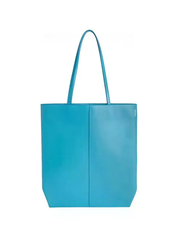 JIL SANDER Linea Leather Tote Bag - Blue
