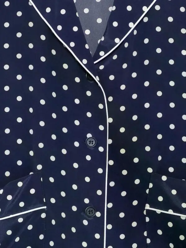P.a.r.o.s.h Sbillo Polka-dot Long-sleeve Shirt - Blue