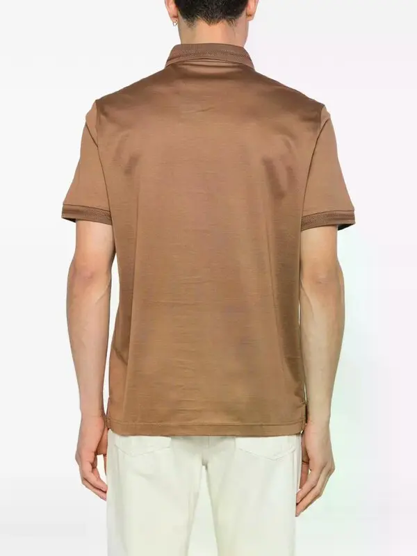 Corneliani Button-fastening Short-sleeve Polo Shirt - Brown