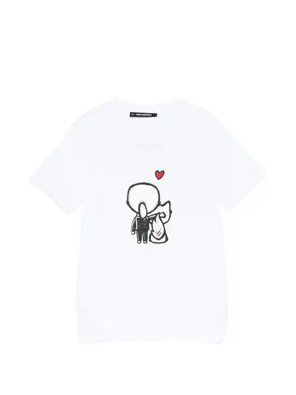 Karl Lagerfeld Ikon Valentine T-shirt - White