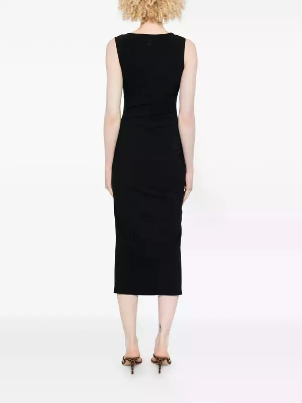 Patrizia Pepe Draped Midi Dress - Black
