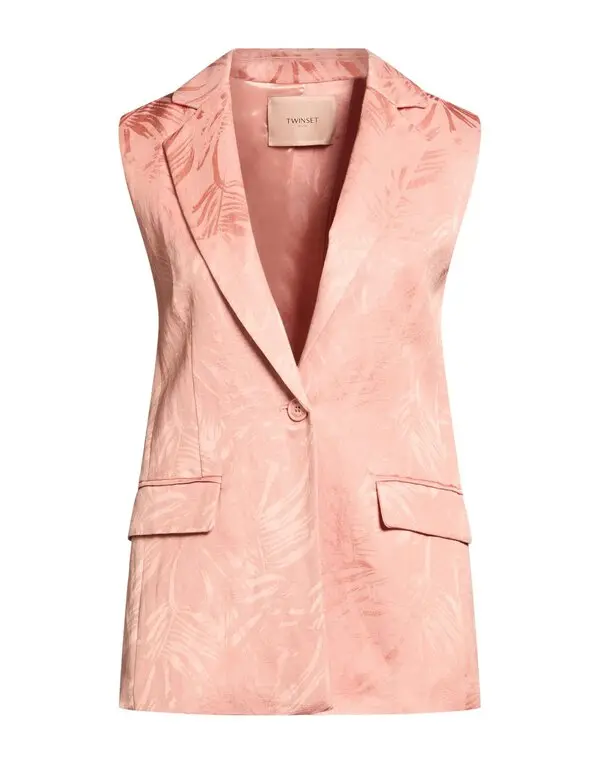TWINSET Tailored Viscose-linen Vest - Pink