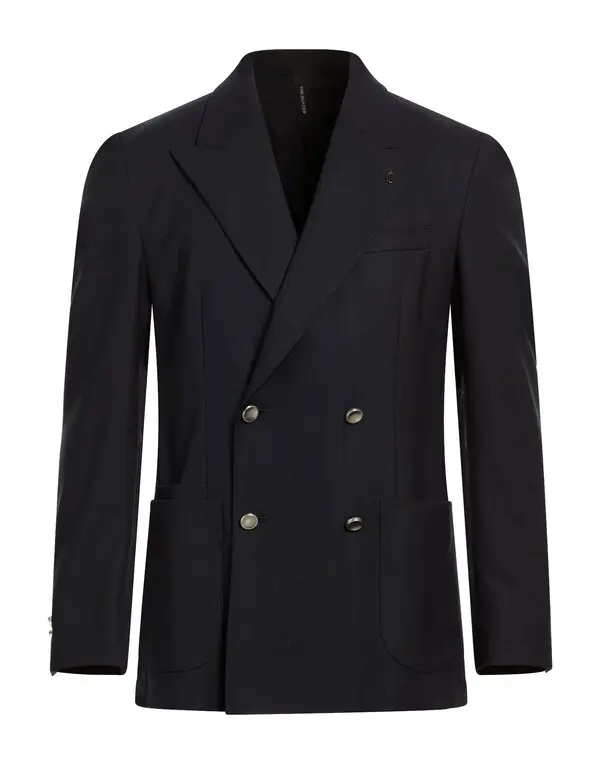 PAOLONI Midnight Virgin Wool Double-breasted Blazer