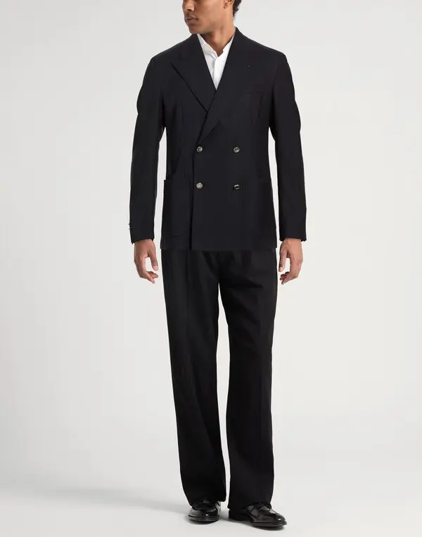 PAOLONI Midnight Virgin Wool Double-breasted Blazer