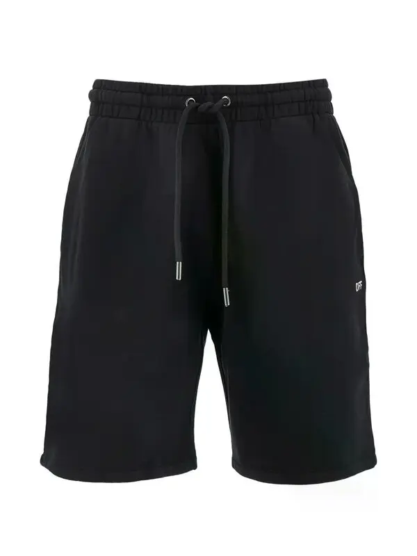 Off-White Drawstring Shorts - Black