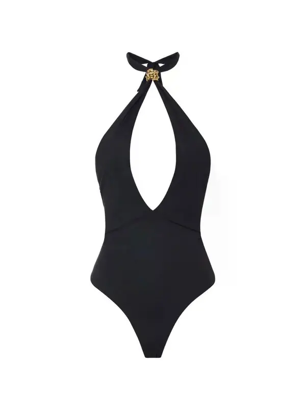 Elisabetta Franchi Halterneck One Piece Swimsuit - Black